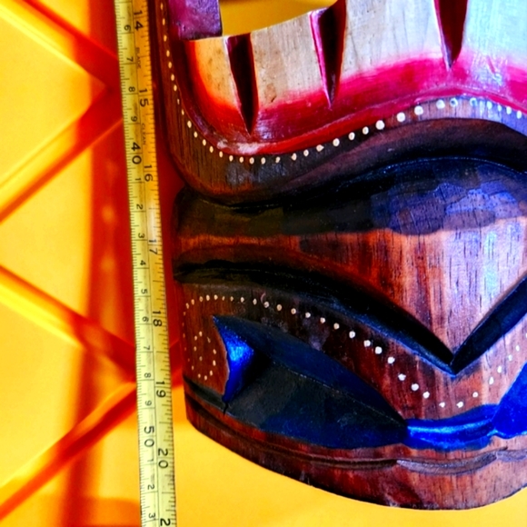 Indonesia Artisan | Art | Large Wood Tiki Mask 2 In X 6 In Excellent ...